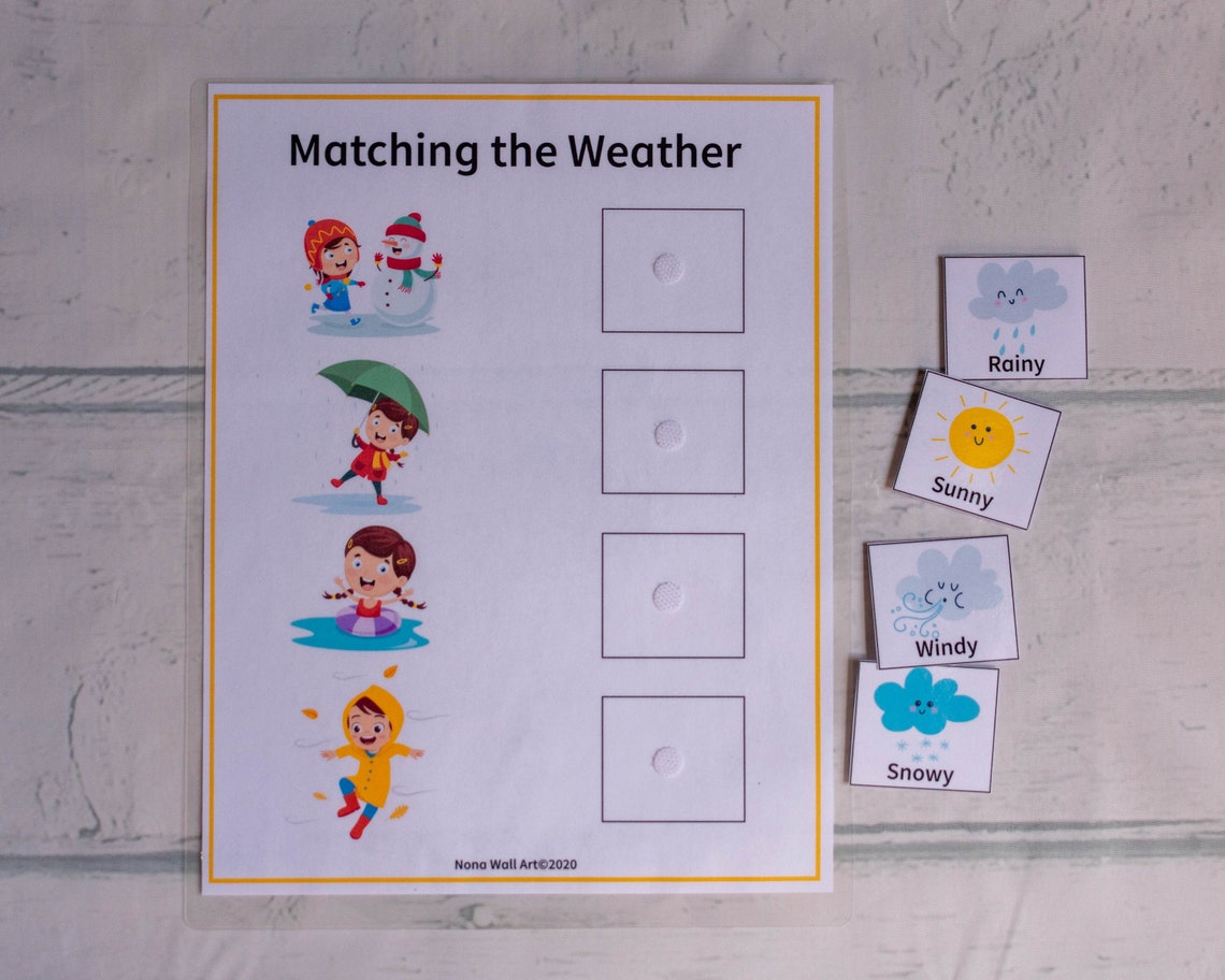 Educational Activity Weather Worksheet Homeschool Printable | Etsy