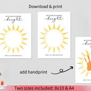 Handprint Graduation Printable, My Future is Looking Bright Craft for ...