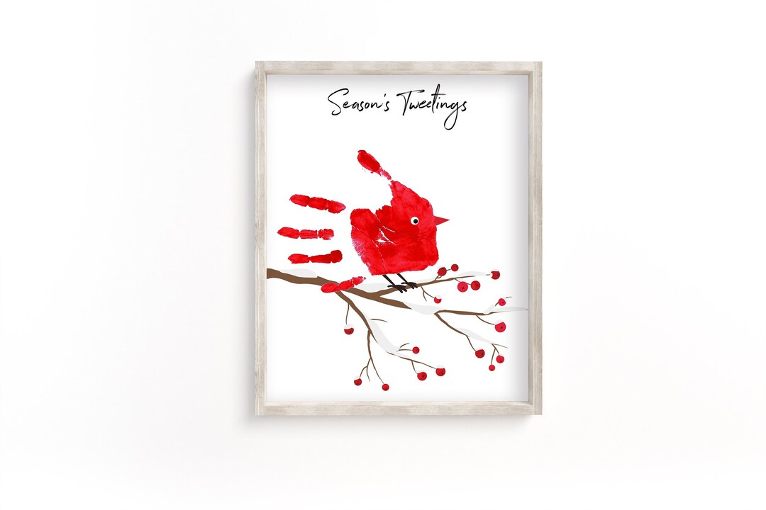 Holidays Handprint Craft, Printable DIY Christmas Art, Handprint Art ...