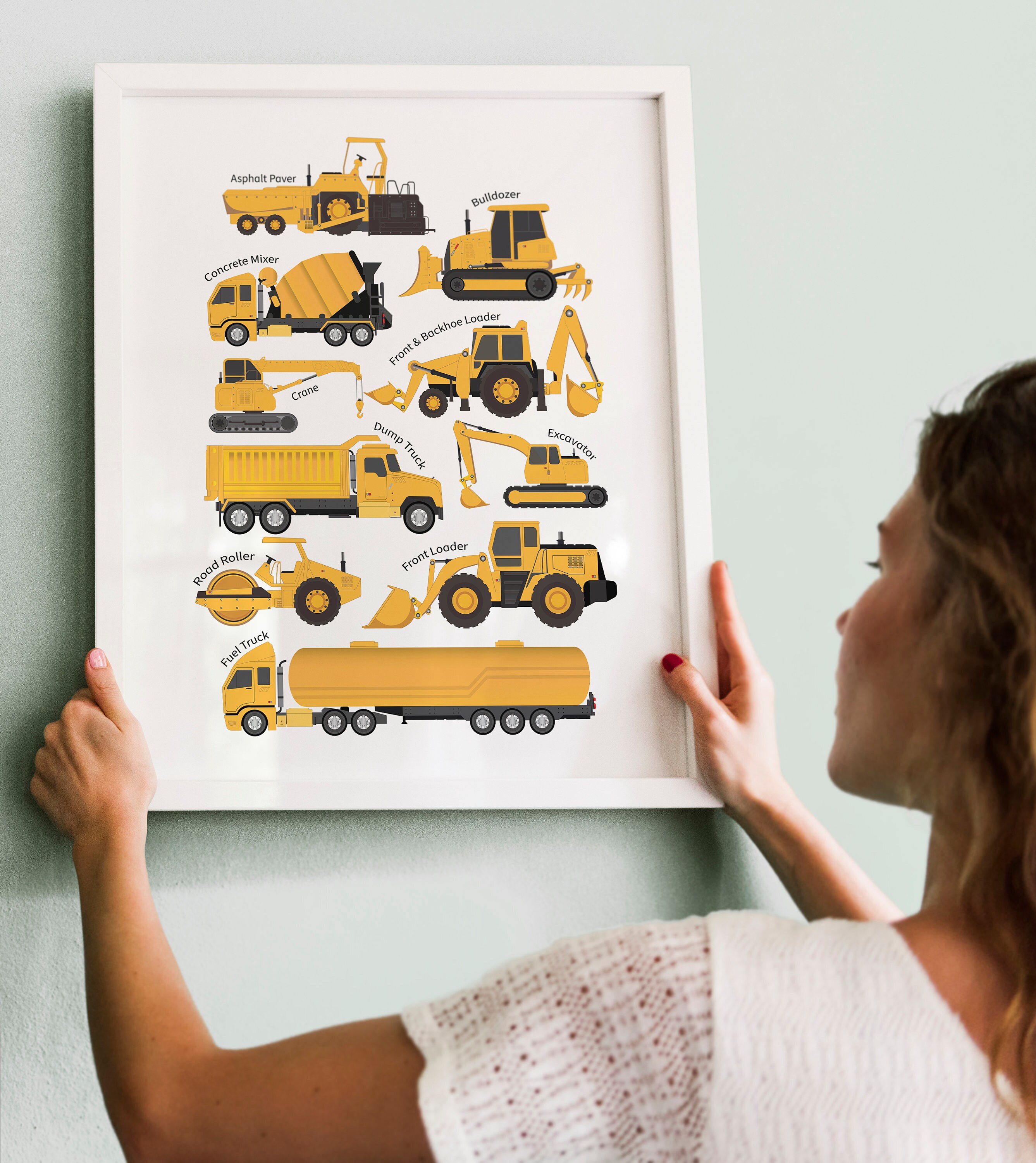 Construction Vehicles Printable Trucks Building Machinery - Etsy