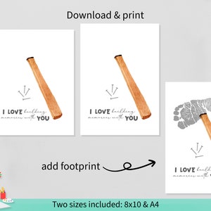 I Love Building Memories With You! | DIY Footprint Craft | Father's Day ...