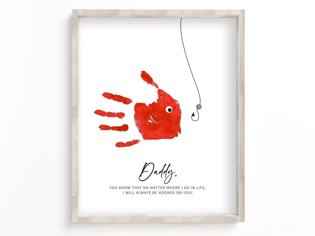 Father's Day Handprint Craft, DIY Fish Keepsake for Daddy, I Will ...