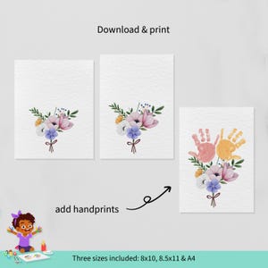 Handprint Flower Bouquet | Mother'sd Day Craft | DIY Handprint Art ...