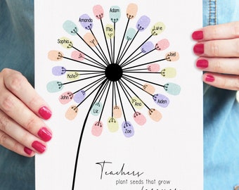 Teacher Appreciation Gift, Teachers Plant Seeds Art, DIY Kids Craft ...