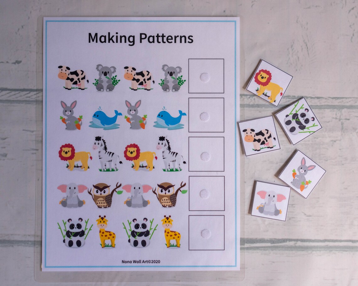 Educational Activity Pattern Worksheet Homeschool Printable - Etsy