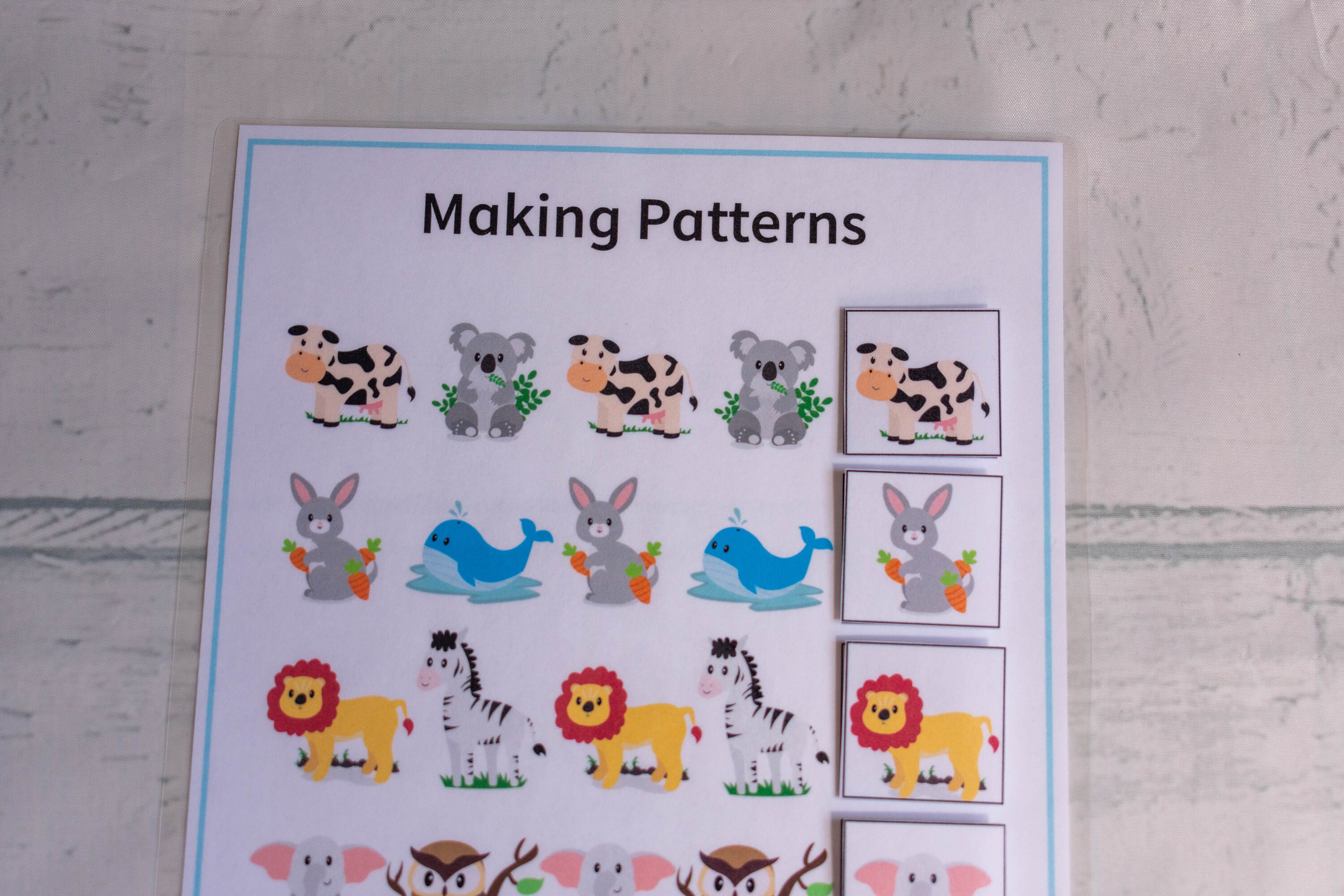 Educational Activity Pattern Worksheet Homeschool Printable - Etsy