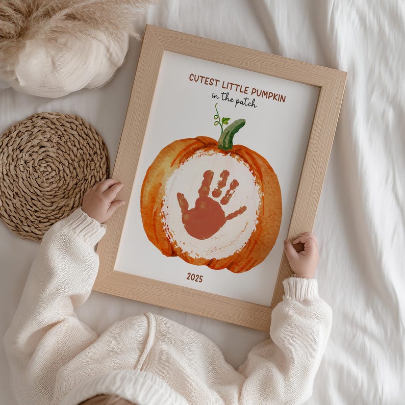 Cutest Pumpkin Handprint Craft: Fall Kids Keepsake (digital Download ...