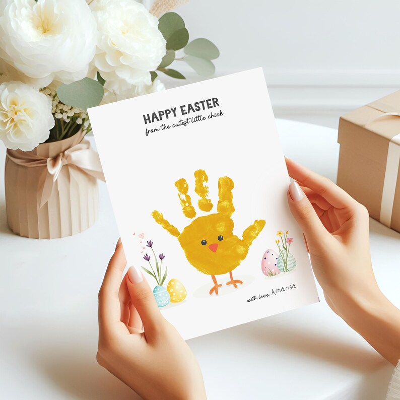 Easter Handprint Chick Craft: DIY Keepsake Gift (digital Download ...