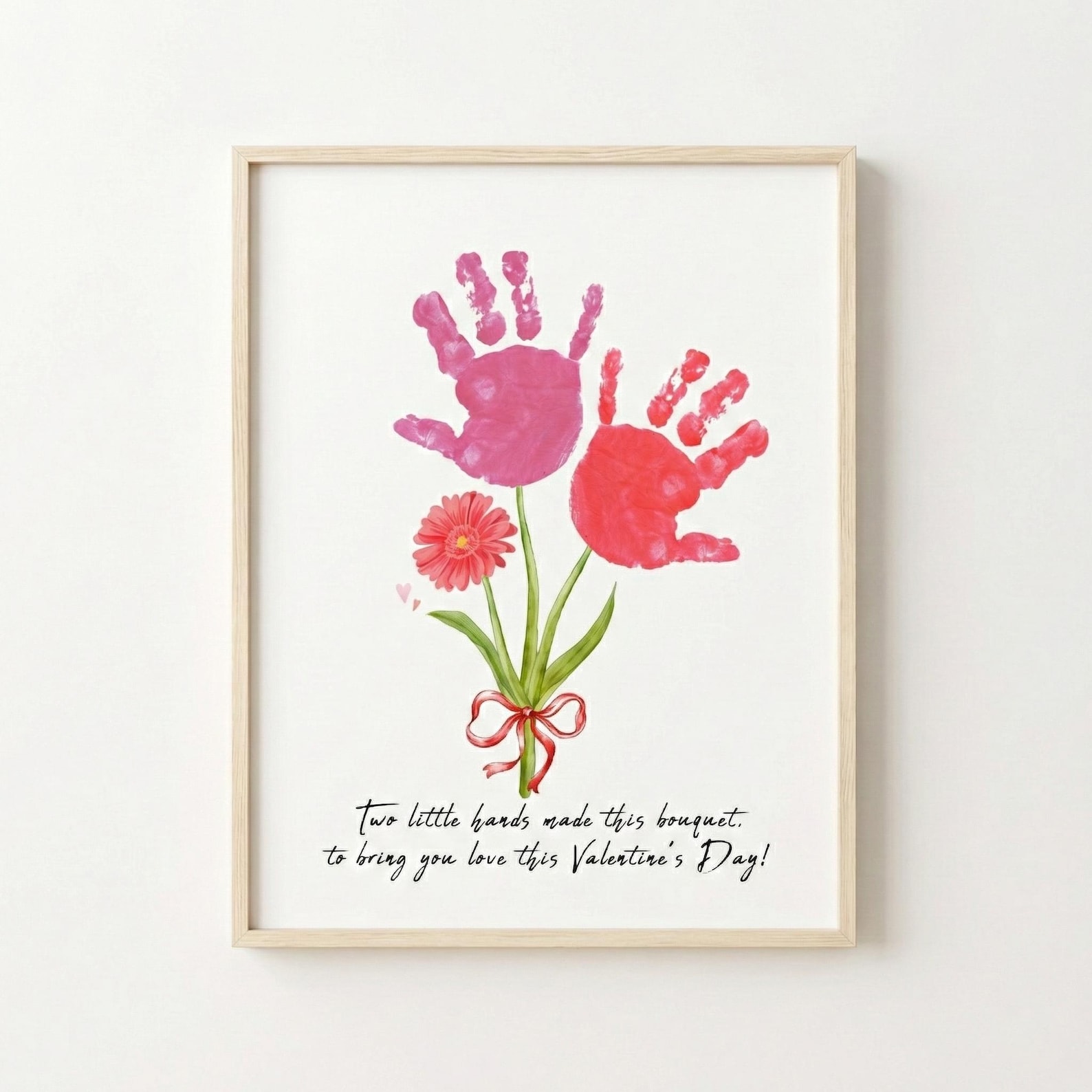 Valentine's Day Handprint Bouquet Art: Parent Keepsake (digital ...
