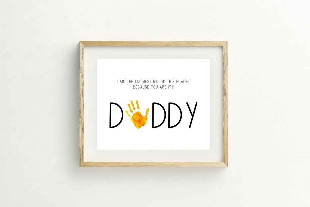Handprint for Daddy, DIY Fathers Day Gift, Printable Keepsake, Memory ...