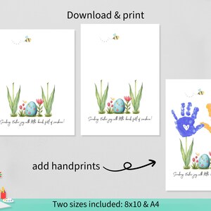 Easter Handprint Craft for Kids - Digital DIY Template for Preschool ...