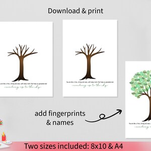 Teacher Fingerprint Tree Gift: DIY Class Keepsake (digital File) - Etsy