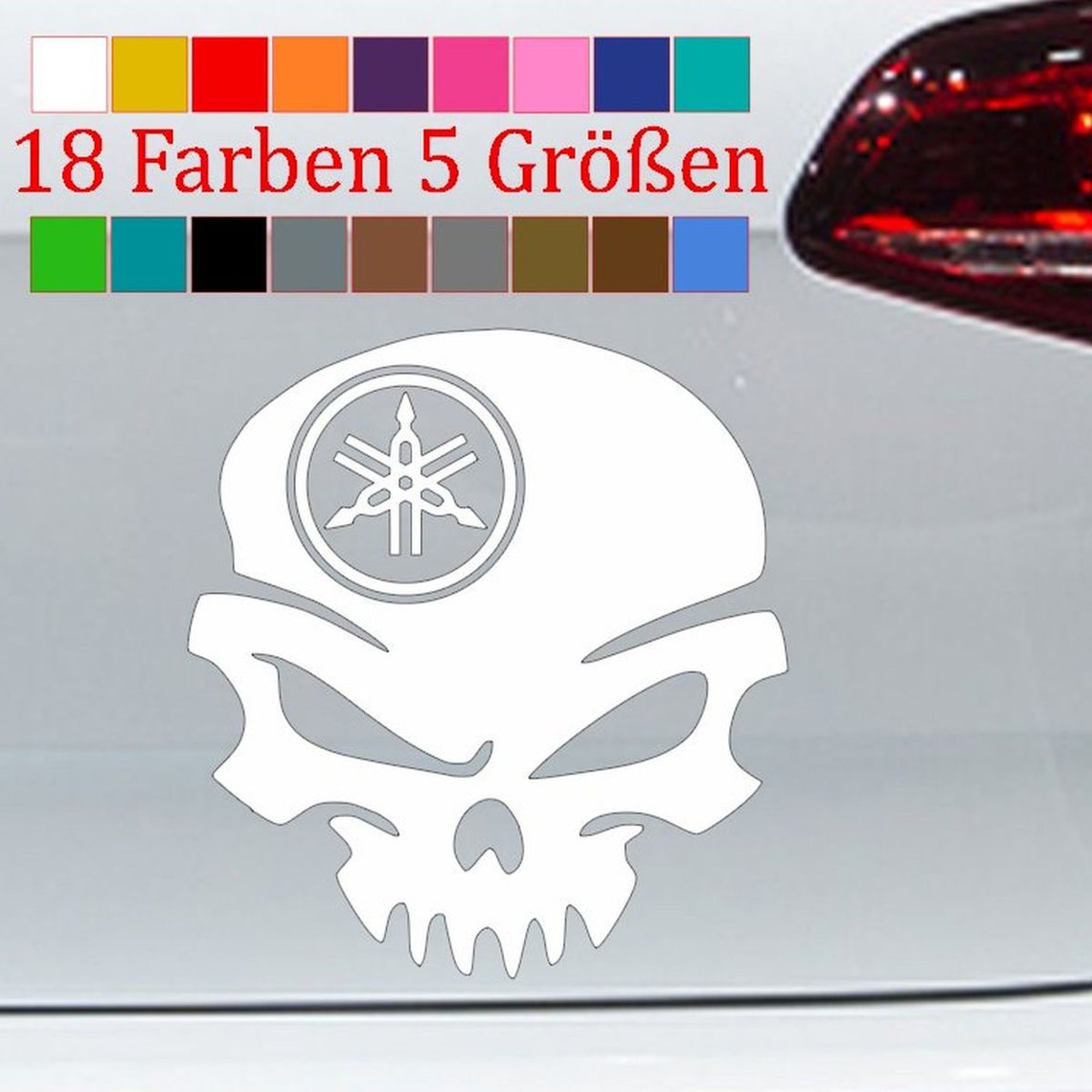 YAMAHA Decal Skull Tuning Car Sticker Car Skin 18 Colors 5 | Etsy