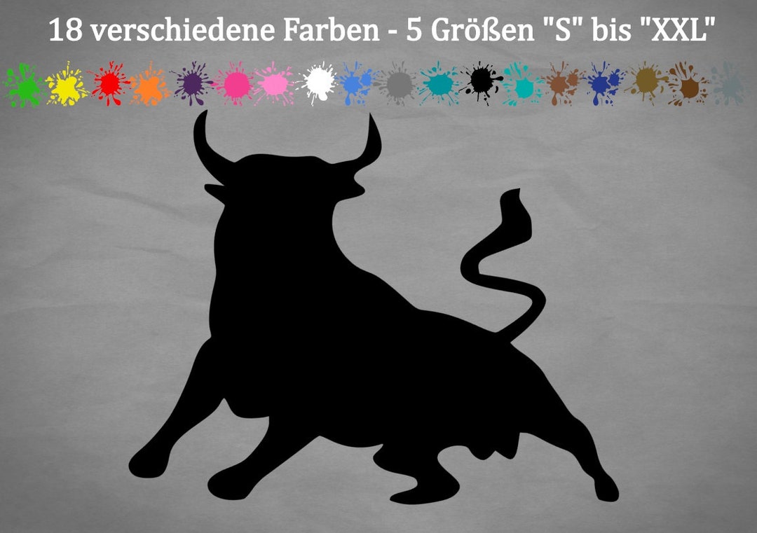 Bull Sticker El Toro Bull Tauro Sticker Spain Car Glue 18 Colors 5 Size ...