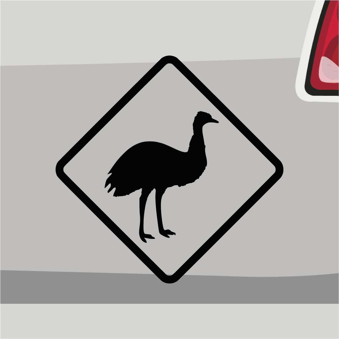 Ostrich Sign Sticker Australia Sticker Down Under Car Bike Decal Vinyl ...