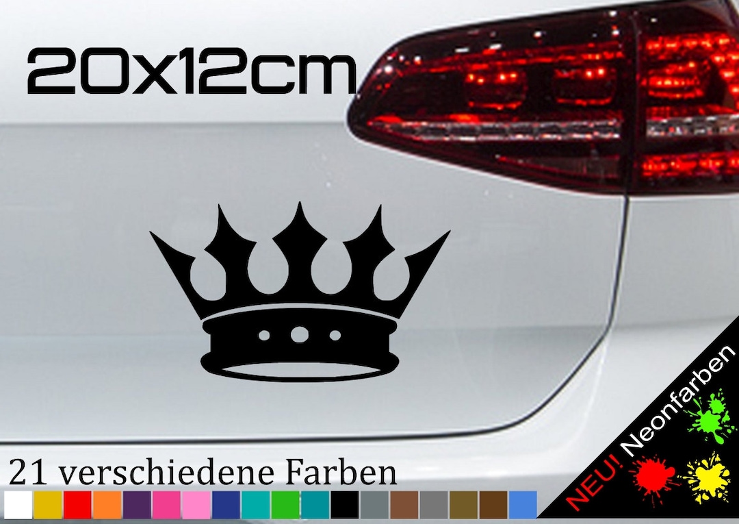 Krone König Kleber Sticker Queen Crown King Prinz Aufkleber Geschenk ...