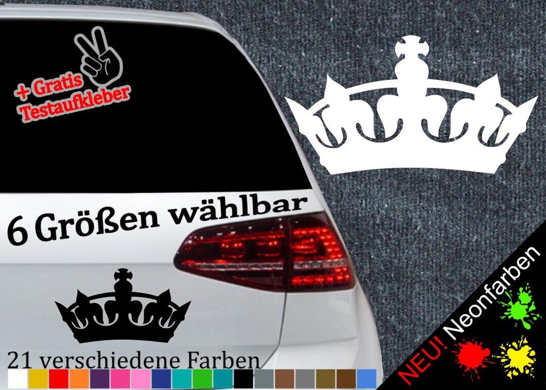 Crown King Sticker -6 Sizes 21 Colors- King Queen Queen Diadem Crown ...