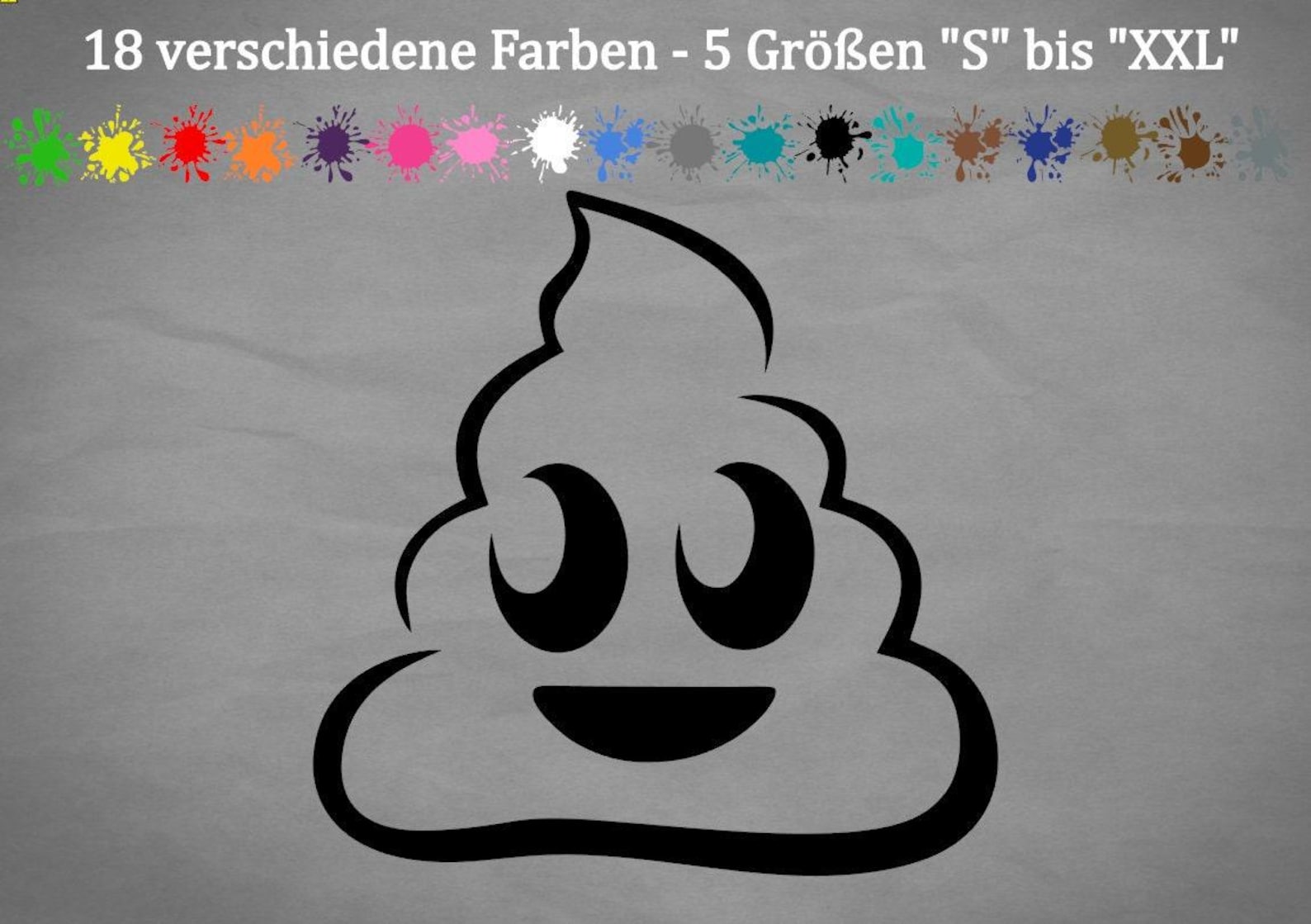 Emoji Sticker Mr. Poop Pile Smiley Dirt Sticker Fun Feces 18 Colors in ...