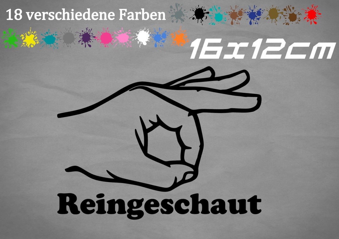 Reingeschaut 16x12cm Aufkleber Golf GTI Circle Game Spiel Loch Hand Fun ...