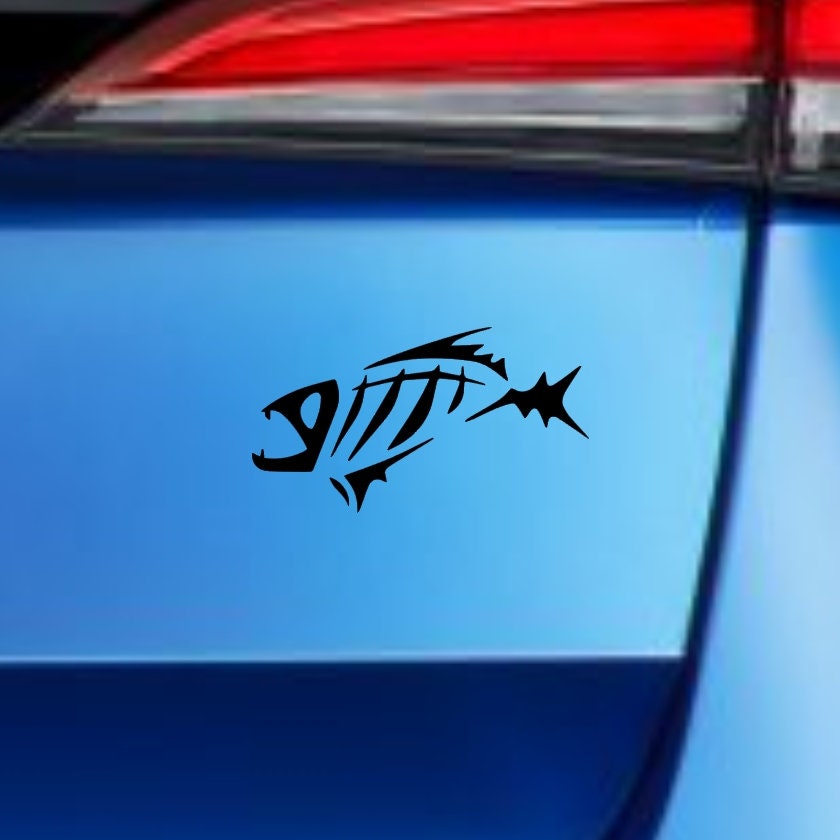 Autoaufkleber Fisch Piranha Tatoo -6 Größen- Sticker Hecht Aquarium ...