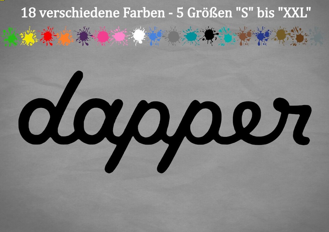 Dapper Sticker Car Glue Scene Sticker Decal JDM Shocker in 18 Colorsin ...