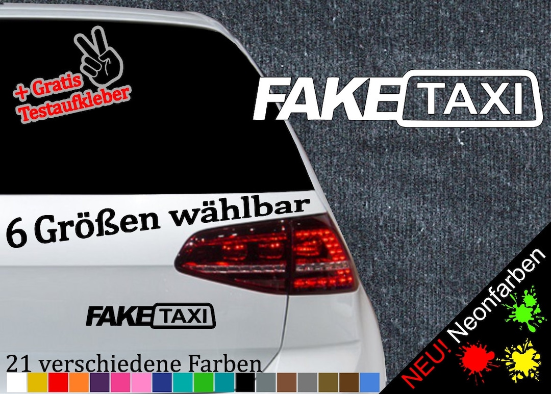 Fake Taxi Sticker JDM OEM Tuning Sticker Decal Cabs Rental Car Rental ...