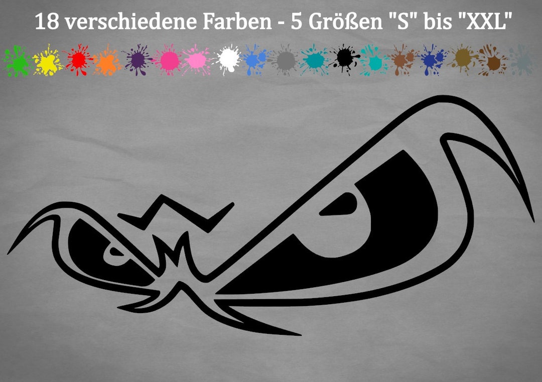 Evil Look Car Sticker Sticker Decal JDM Golf Tuning Eyes 5 Sizes - Etsy