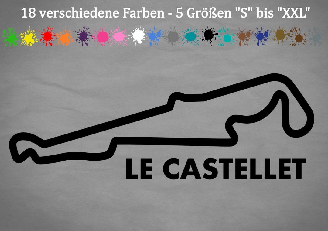 Le Castellet Stickers Circuit Paul Ricard F1 GP France 18 Colors 5 ...