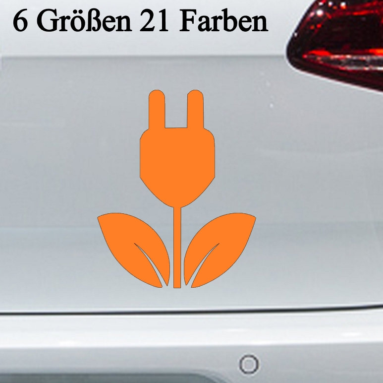 Elektroauto Aufkleber Blume 6 Größen Umwelt Go Green Sticker | Etsy