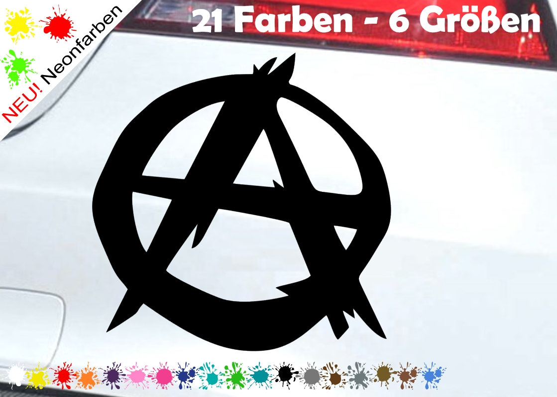 Anarchy Anarchie Aufkleber Sticker Punk Goth Rock Rebell Musik JDM ...