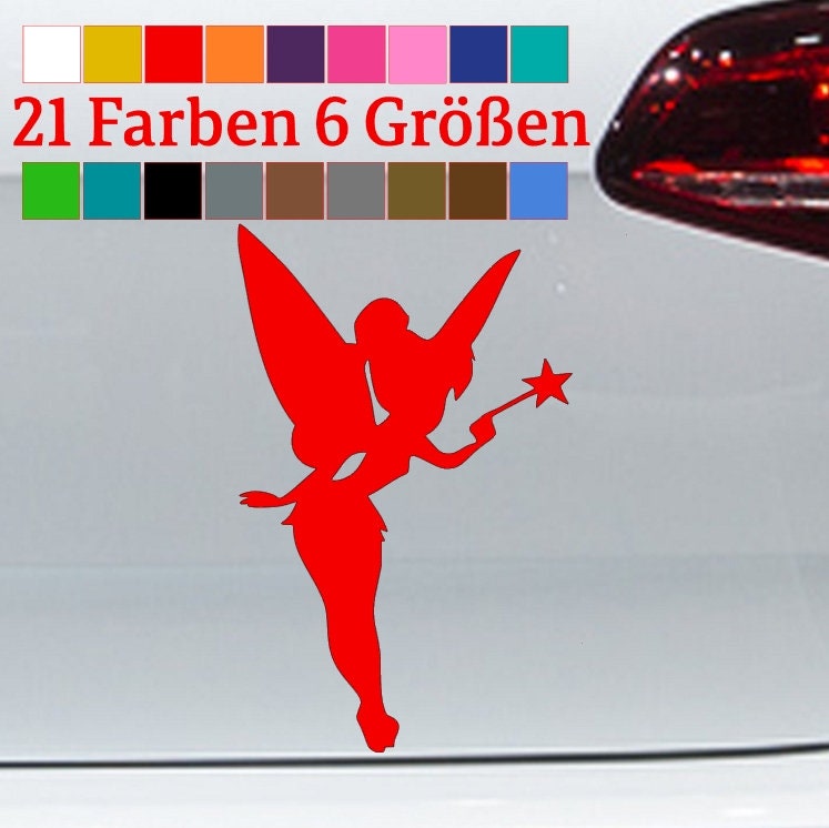 Tinkerbell Fee Aufkleber Zauber Märchen Sage Sticker Feenstaub Car ...