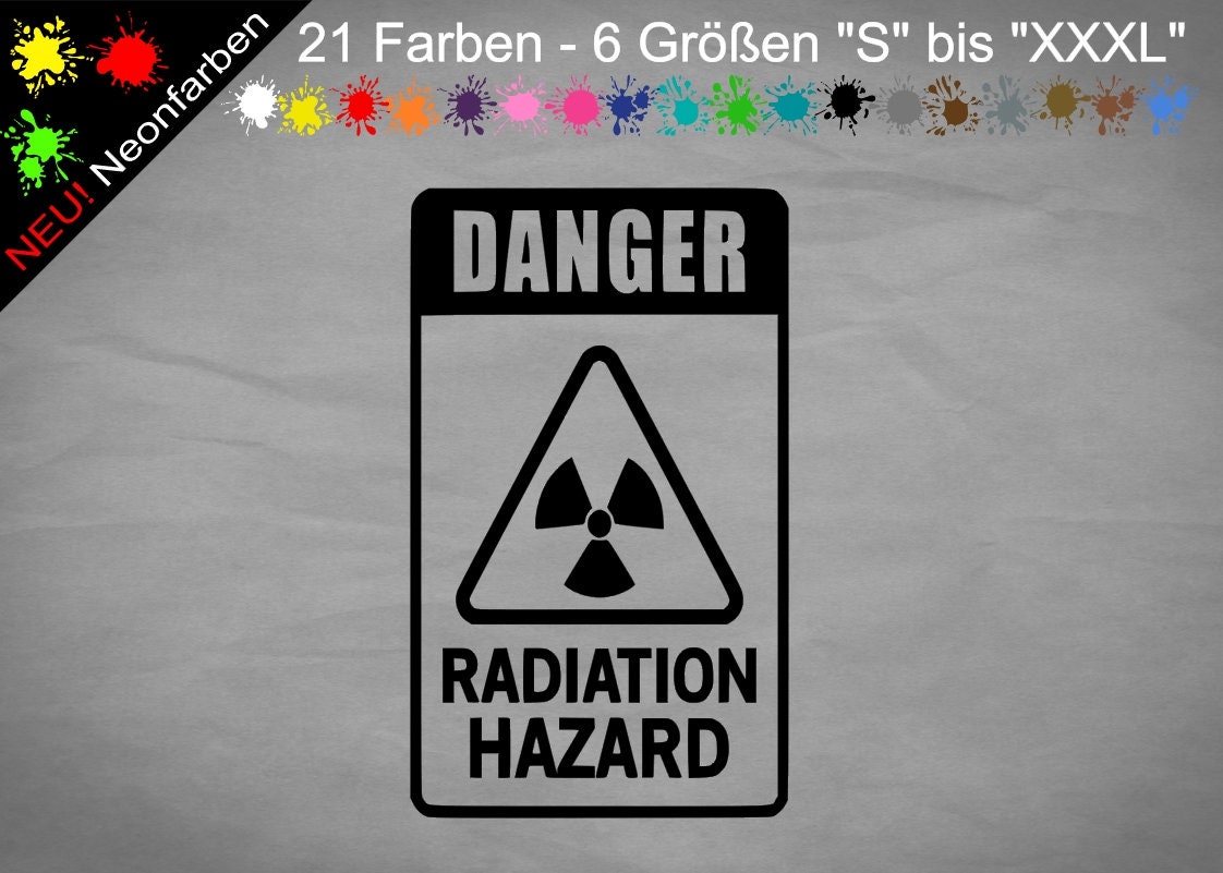 Radiation Hazard Sticker 6 Size Radiation Hazard Radioactive - Etsy UK