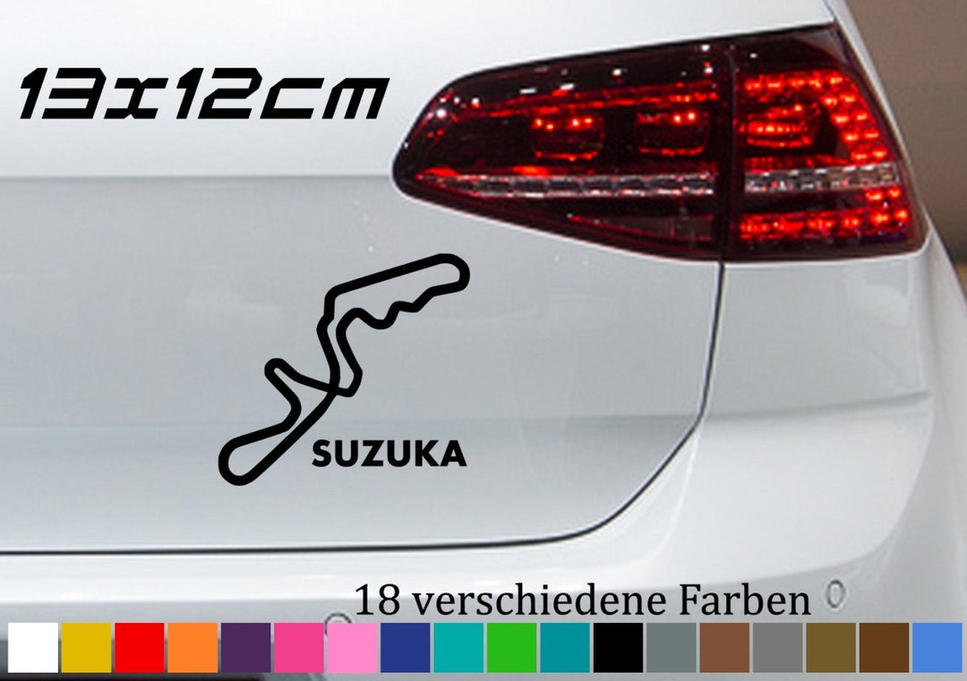 Suzuka 13 X 12 Cm Sticker GP Japan Racing Course Layout Formula 1 ...