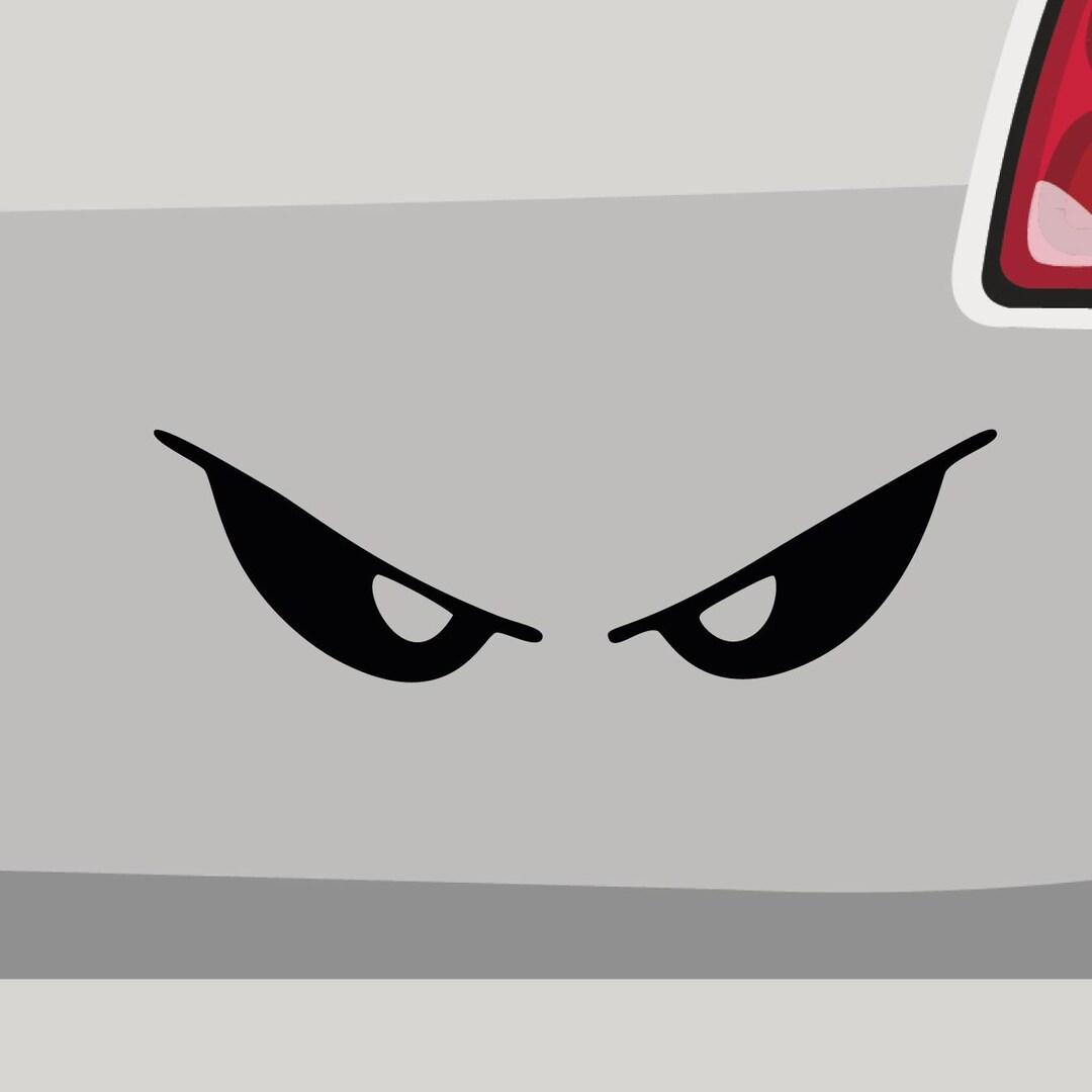 Sticker Eyes Evil Look JDM Angry Sticker Adhesive Car Motorcycle ...