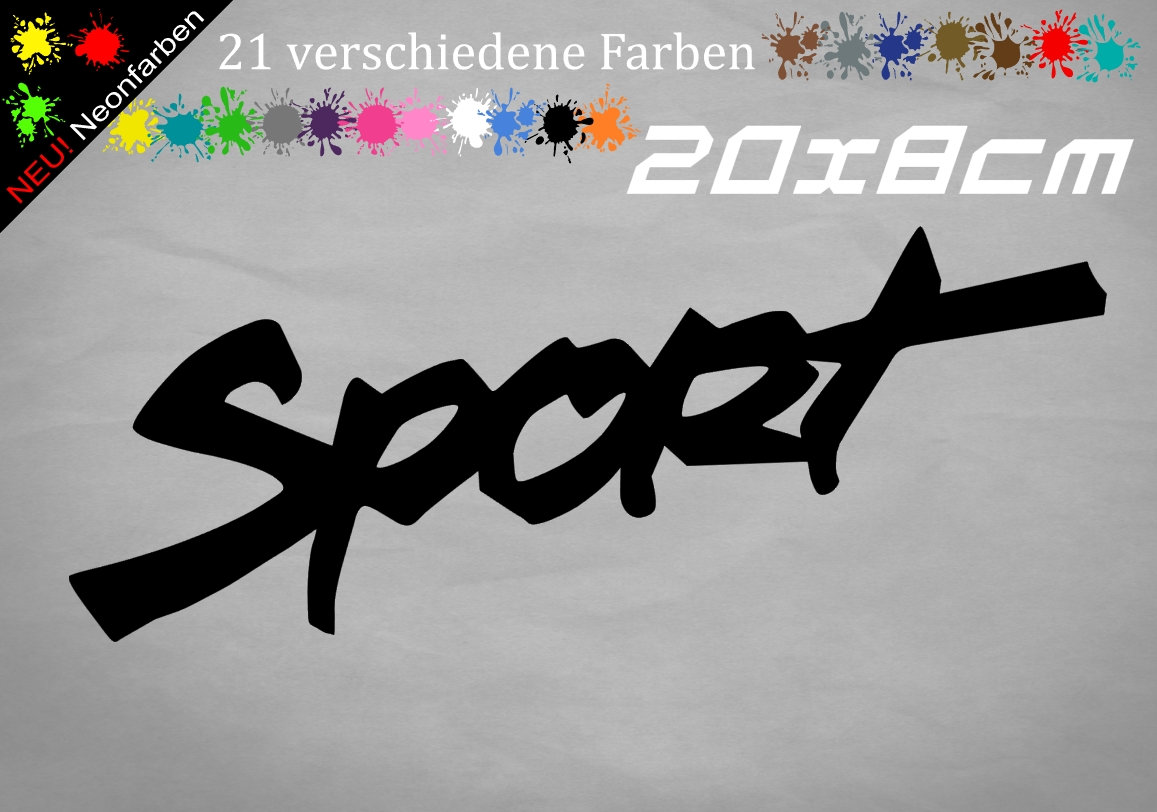 Sport Lettering Sticker Decal Tuning Competition Car Car Vinyl JDM ...