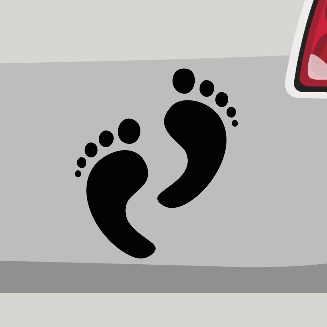 Sticker Feet Print Baby Feet Foot Sticker Adhesive Car Motorcycle ...