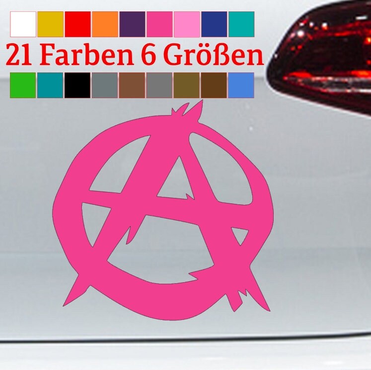 Anarchy Anarchie Aufkleber Sticker Punk Goth Rock Rebell Musik JDM ...
