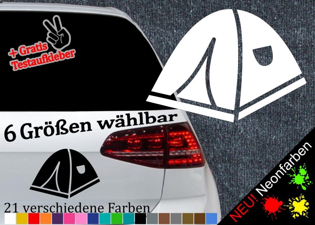 Tent Sticker 6 Sizes Camping Tents Leisure Nature Holiday Vacation ...