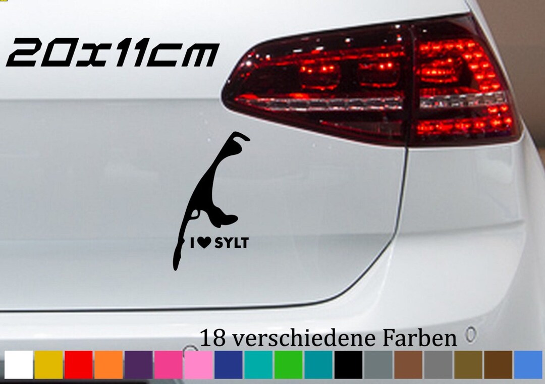 Sylt Aufkleber 20x11cm JDM Sand Style Auto Love Sylt Sticker Decal ...