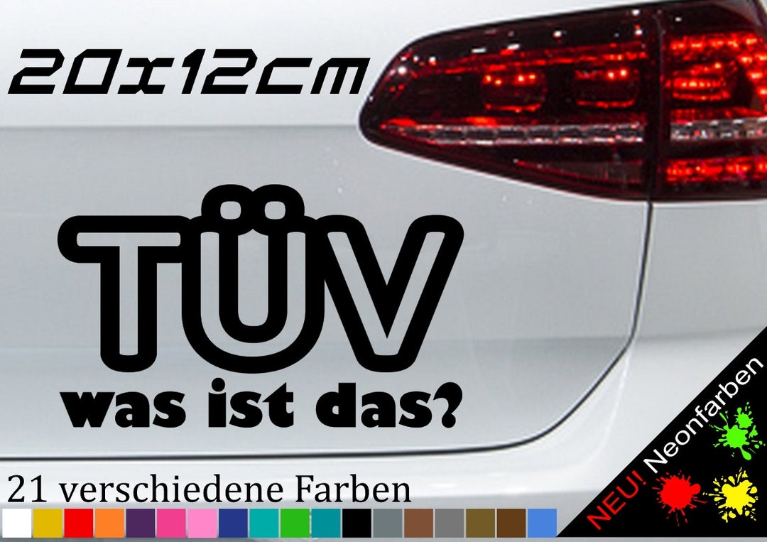 TÜV ¿qué es? Fun Sticker JDM 20 x 12 cm registrado legal Dekra Sticker ...