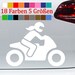 Biker Motorcycle Sticker Silhouette Girl Power Adhesive Biker 18 Colors ...