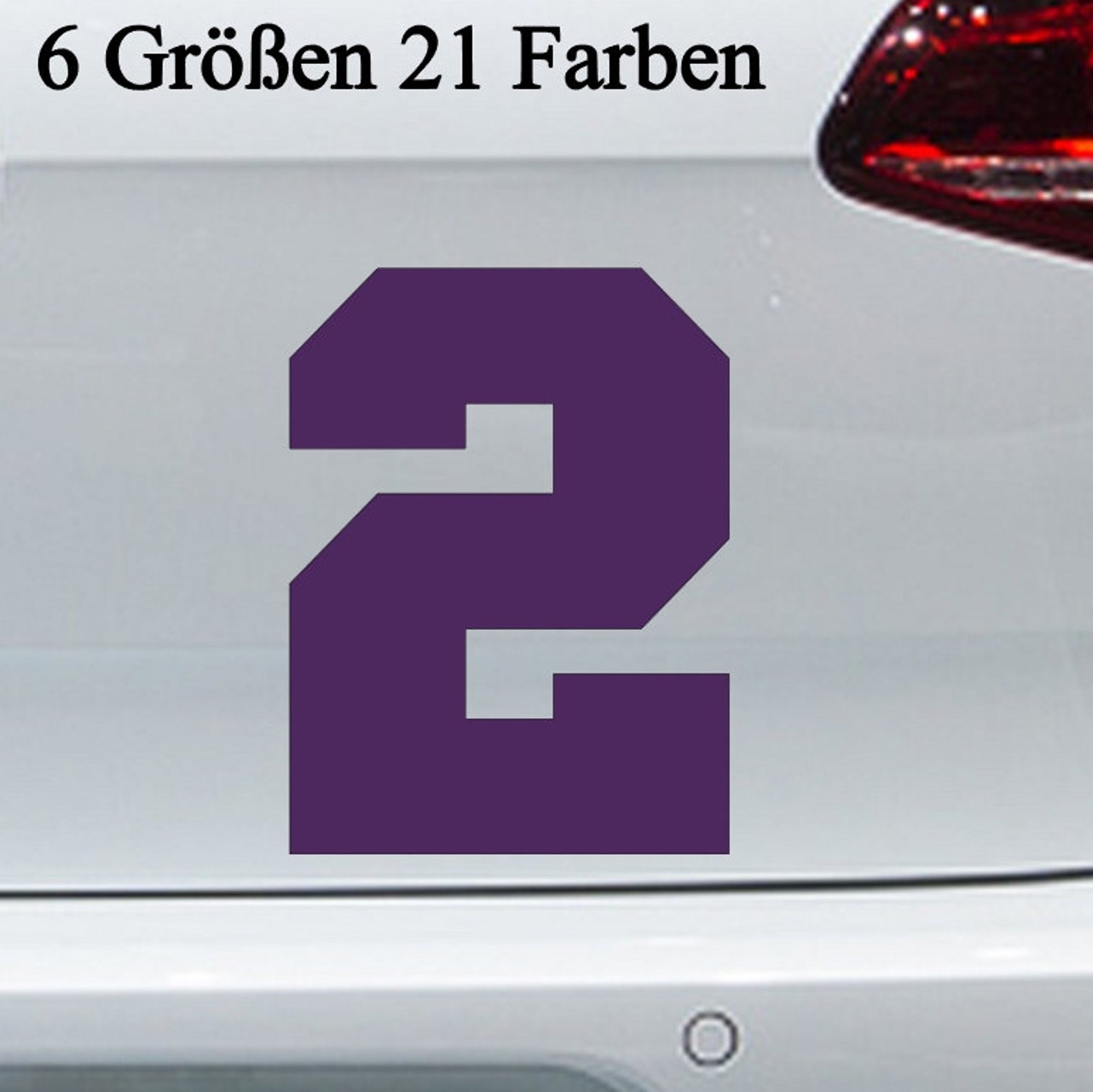 Jersey Number Sticker 2 Two 6 Sizes House Sticker Start - Etsy