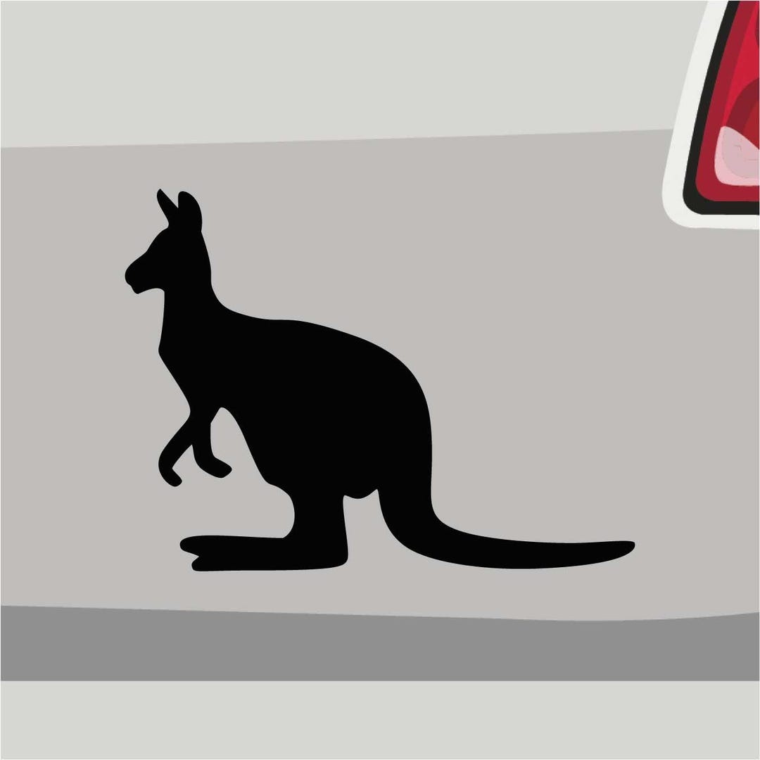 Kangaroo Silhouette Sticker Marsupial Sticker Sidney Auto Bike Uluru ...