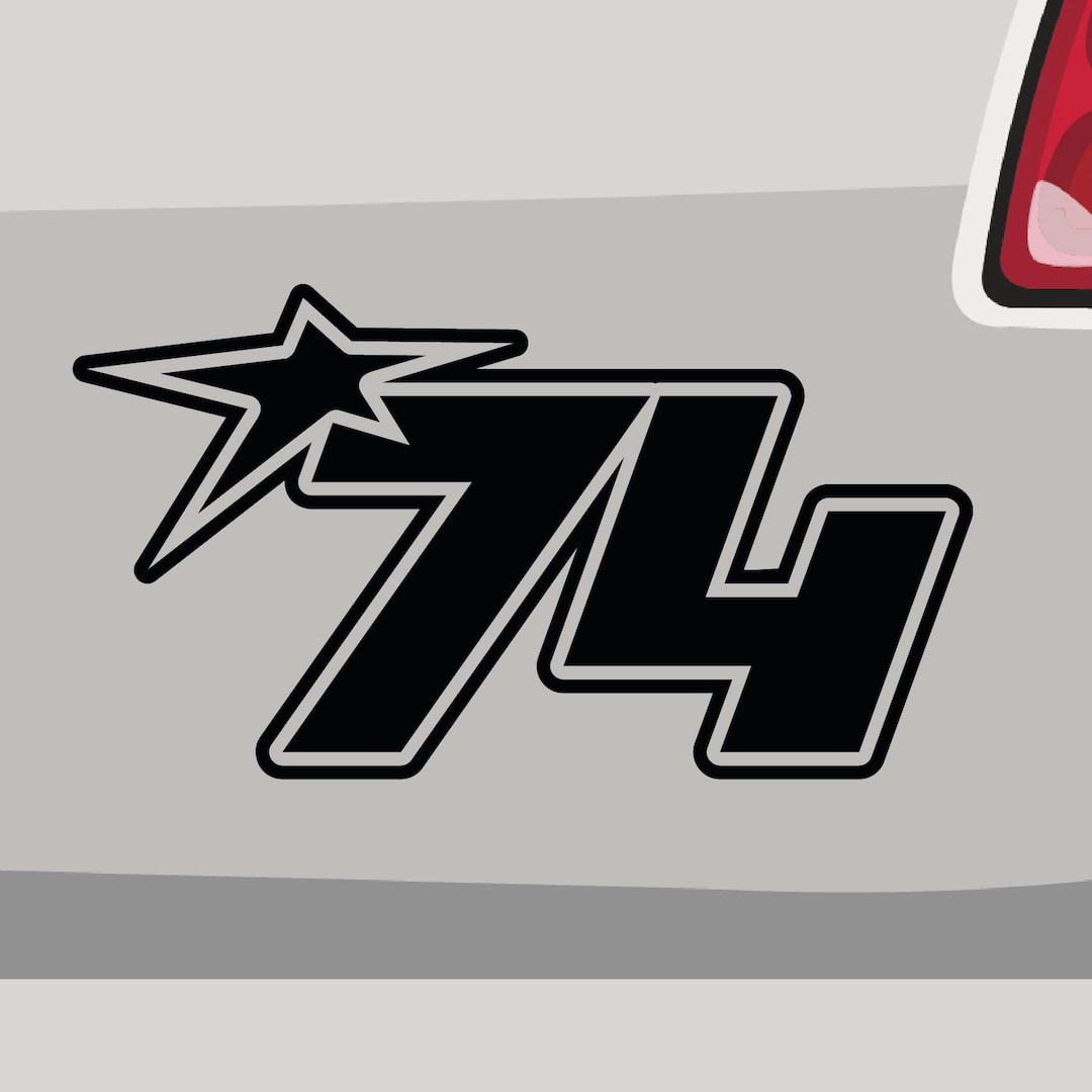Start Number 74 Sticker Number Sticker Race Star Car Bike Sticker - Etsy