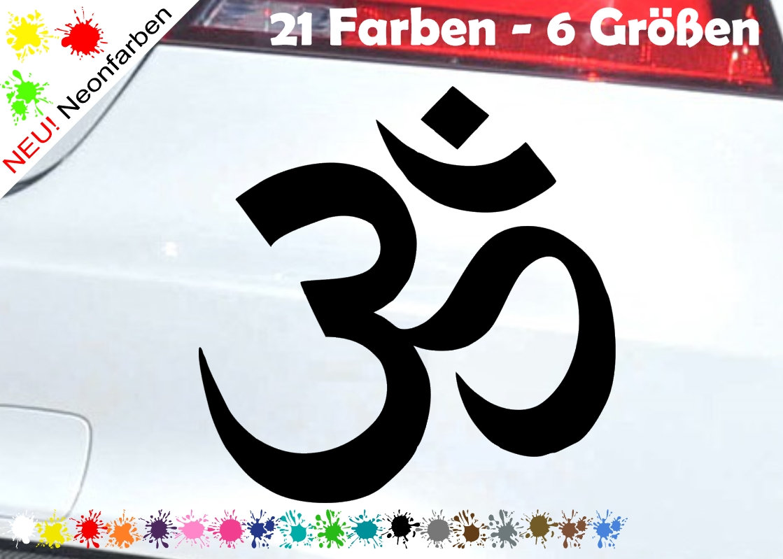 Om Sign Sticker Yoga Omm Ohm Symbol AUM Huddhism Hindu | Etsy
