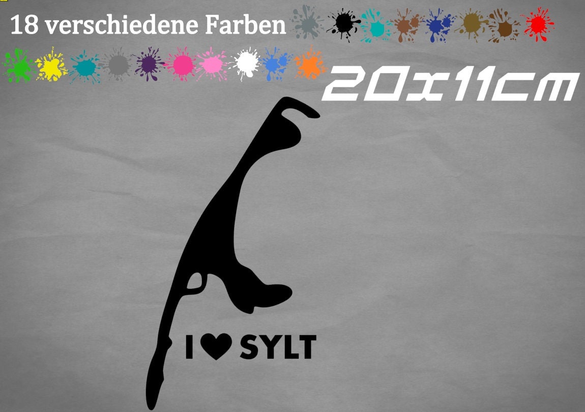 Sylt Aufkleber 20x11cm JDM Sand Style Auto Love Sylt Sticker Decal ...