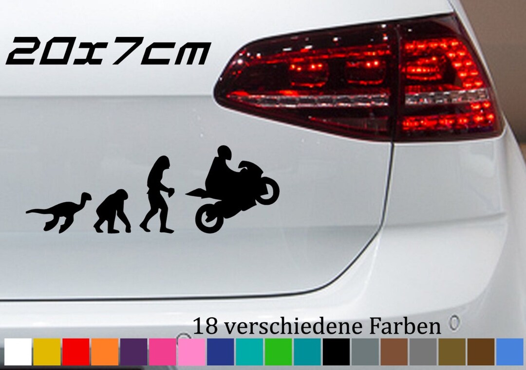 Autocollant moto 20 x 7 cm Evolution Motor Bike Tuning Déco Bike Decal ...