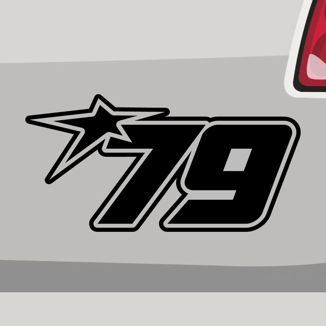 Start Number 79 Sticker Race Number Sticker Race Fun Car Bike Decal ...