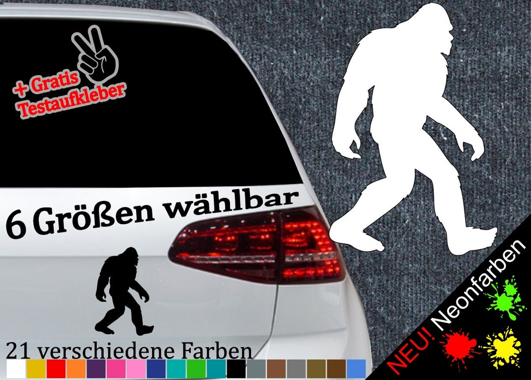 Bigfoot Silhouette Sticker Sticker Sasquatch Evolution Contour JDM Fun ...