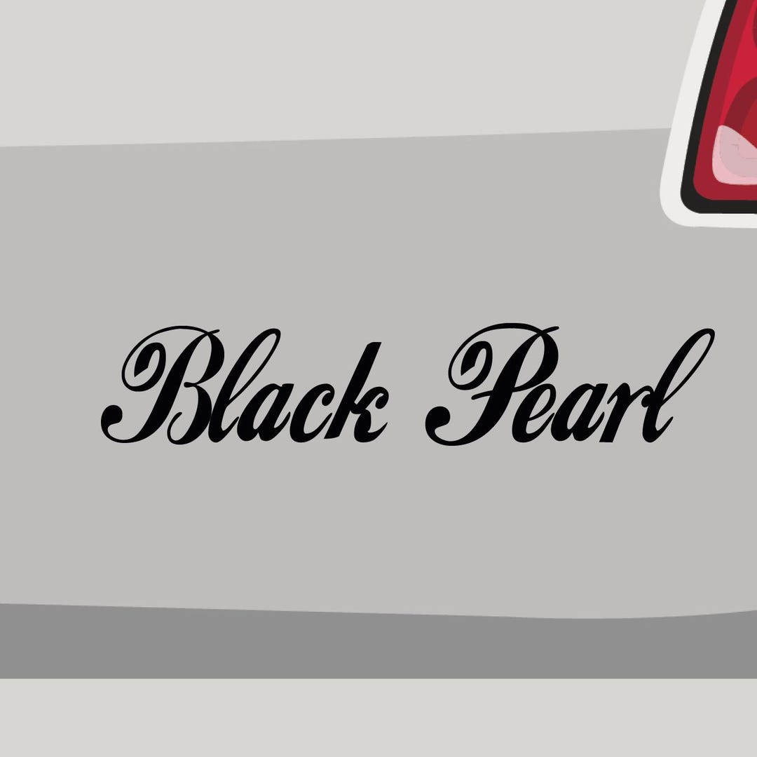 Sticker Black Pearl Handwriting Saying Sticker Adhesive Car Motorcycle ...